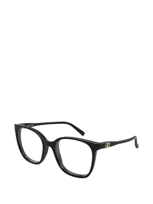 Valentino Garavani Vlogo Geometric Eyeglasses - Black