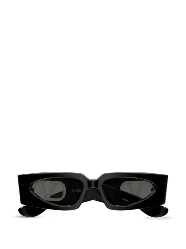 Valentino Garavani Vlogo Signature Geometric-frame Sunglasses - Black
