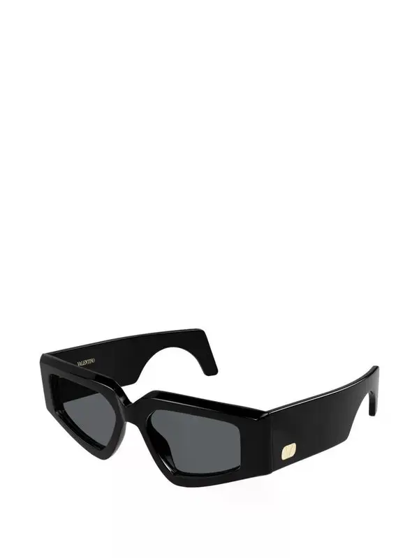 Valentino Garavani Vlogo Geometric-frame Sunglasses - Black