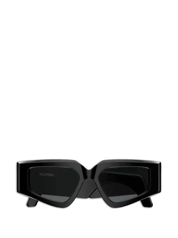 Valentino Garavani Vlogo Geometric-frame Sunglasses - Black