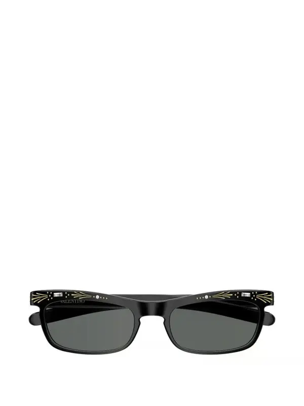Valentino Garavani Vlogo Rectangle Sunglasses - Black