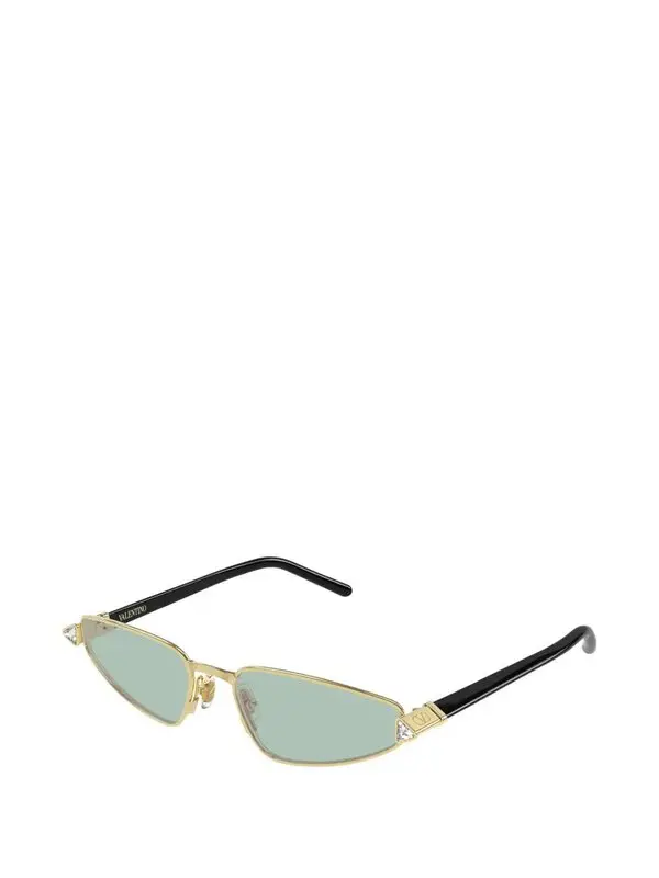 Valentino Garavani Vlogo Crystal-embellished Sunglasses - Gold