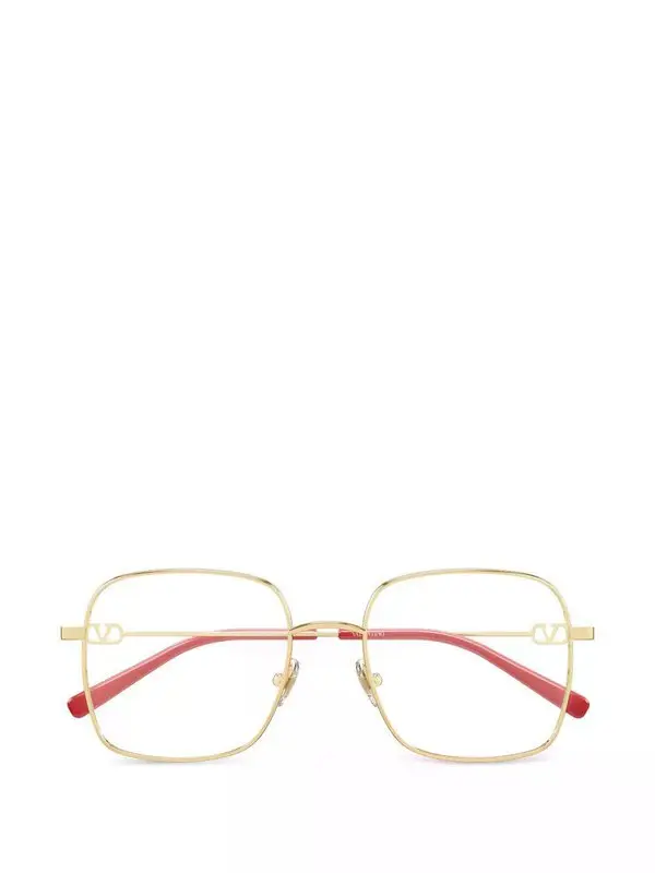 Valentino Garavani Vlogo Square-frame Glasses - Gold