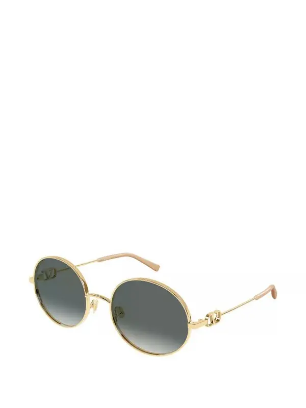 Valentino Garavani Vlogo Round-frame Sunglasses - Gold