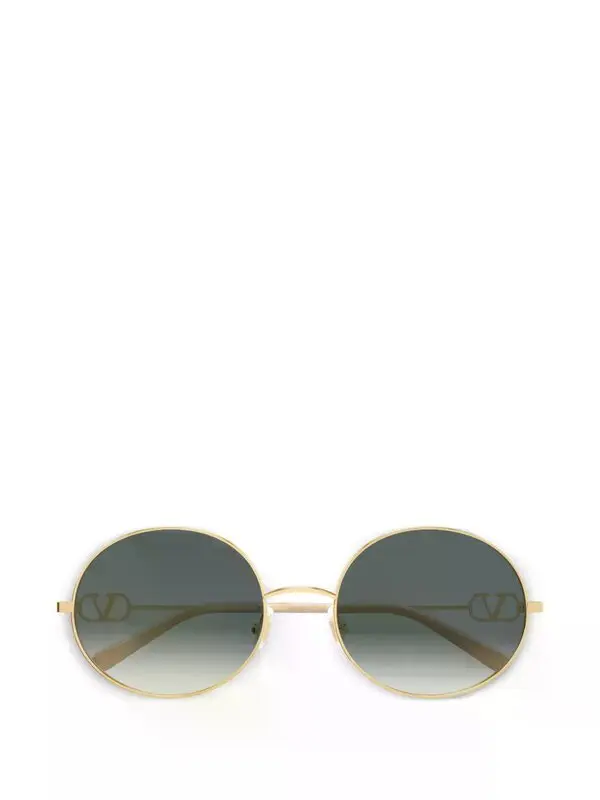 Valentino Garavani Vlogo Round-frame Sunglasses - Gold