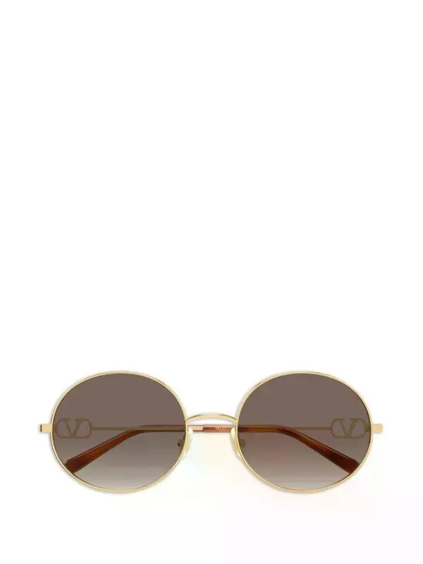 Valentino Garavani Vlogo Round-frame Sunglasses - Gold
