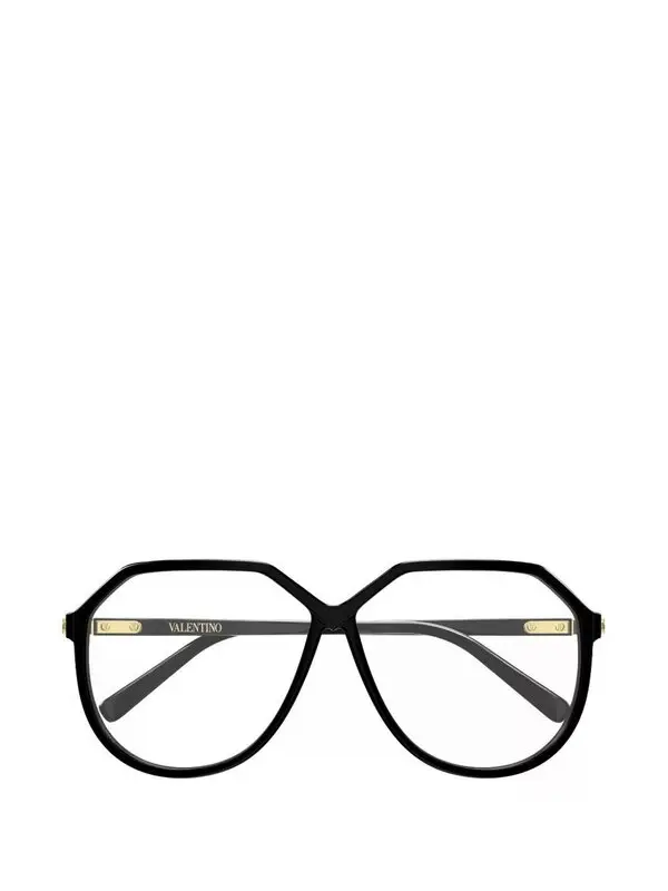 Valentino Garavani Geometric-frame Glasses - Black