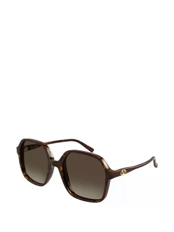 Valentino Garavani Vlogo Tortoise-shell Sunglasses - Brown