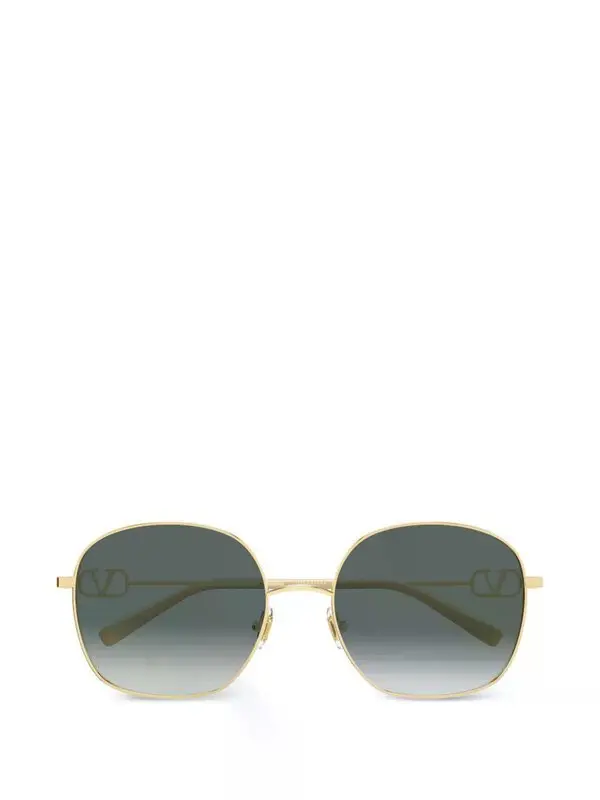 Valentino Garavani Vlogo Geometric-frame Sunglasses - Gold
