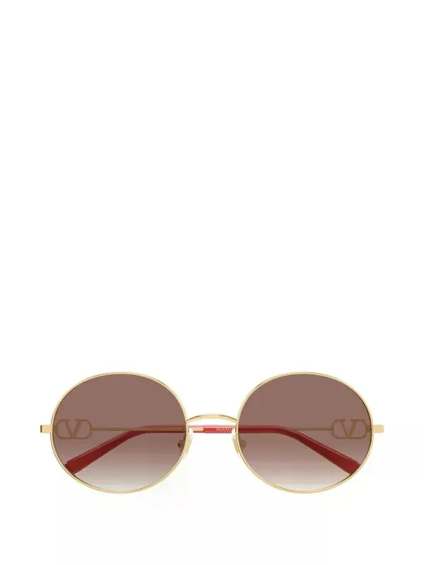 Valentino Garavani Vlogo Round-frame Sunglasses - Gold