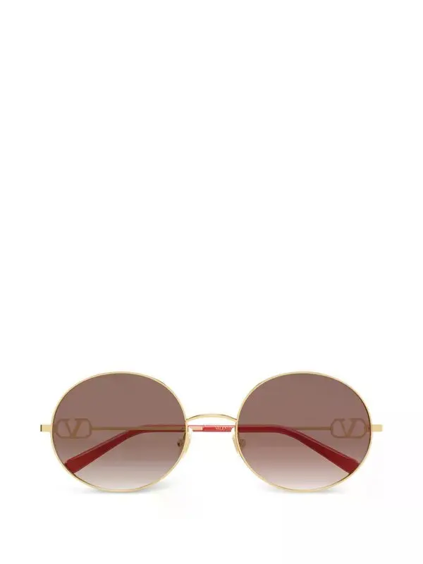 Valentino Garavani Vlogo Round-frame Sunglasses - Gold