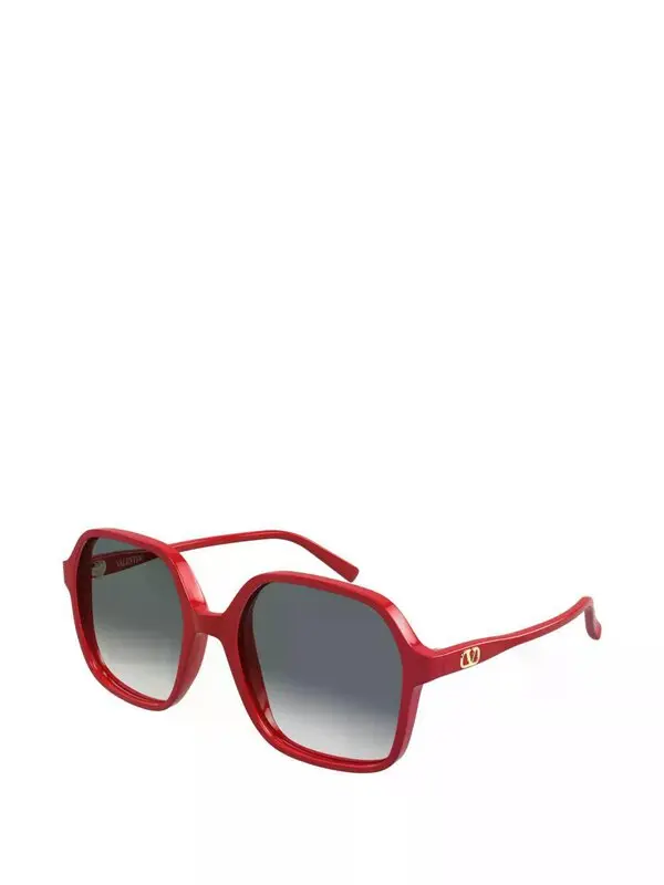 Valentino Garavani Vlogo Geometric Sunglasses - Red
