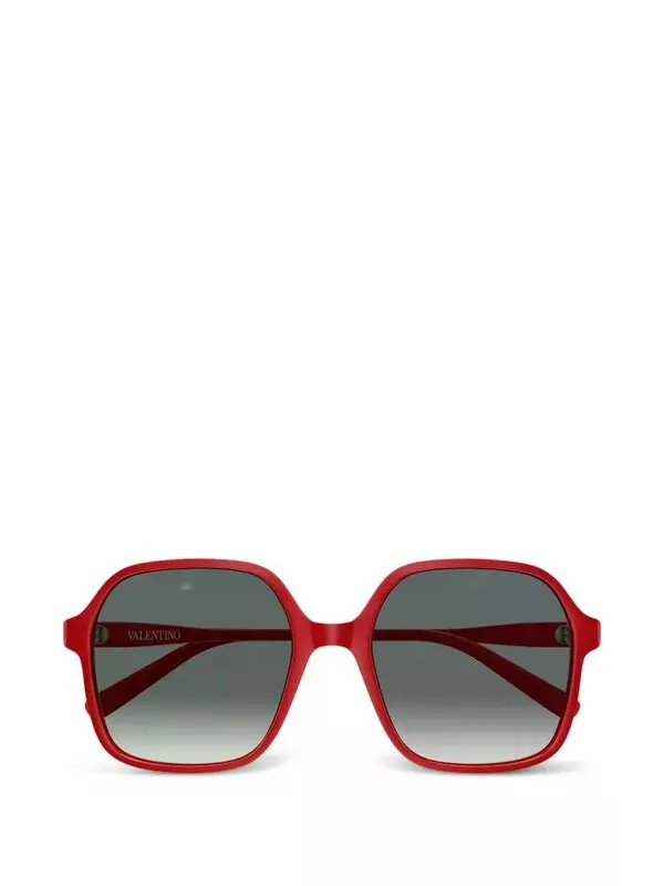 Valentino Garavani Vlogo Geometric Sunglasses - Red