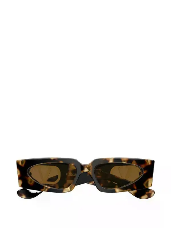 Valentino Garavani Vlogo Tortoiseshell-effect Sunglasses - Brown
