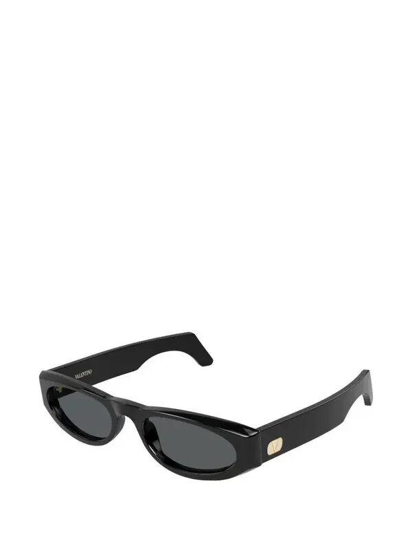 Valentino Garavani Vlogo Geometric-frame Sunglasses - Black