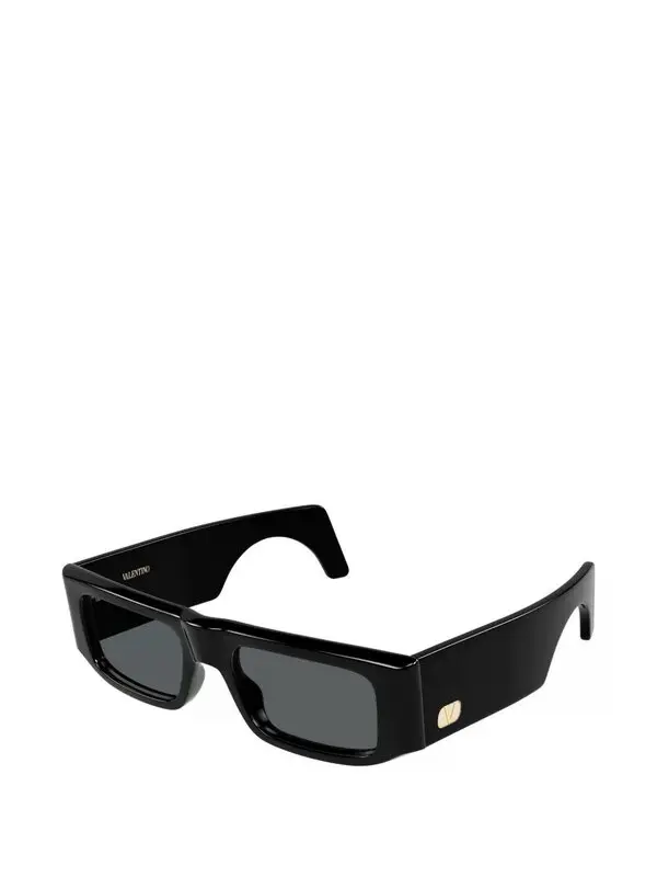 Valentino Garavani Vlogo Rectangle-frame Sunglasses - Black