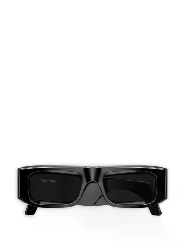 Valentino Garavani Vlogo Rectangle-frame Sunglasses - Black