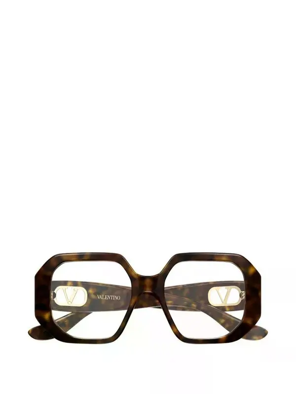 Valentino Garavani Vlogo Octagon Eyeglasses - Brown