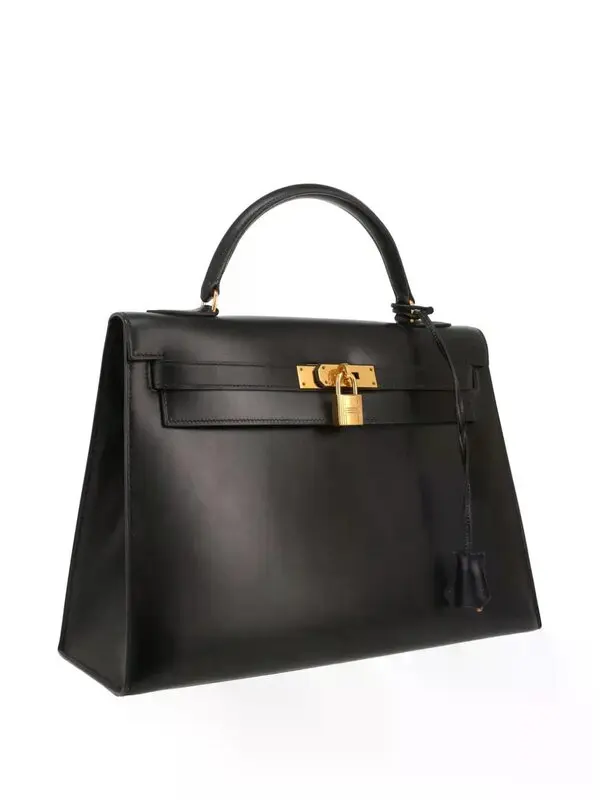 Hermès 1977 Kelly 32 Leather Handbag - Black