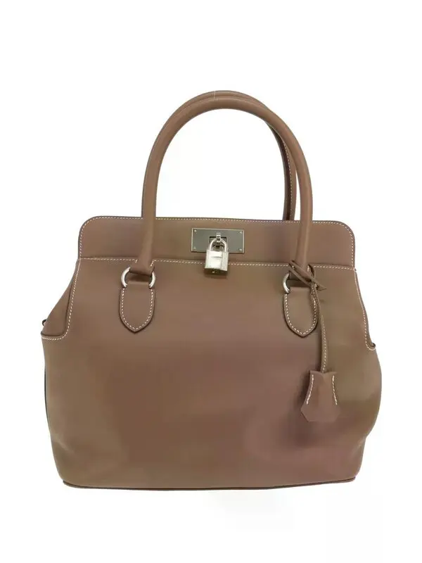 Hermès 2012 Tool Box Leather Handbag - Neutrals