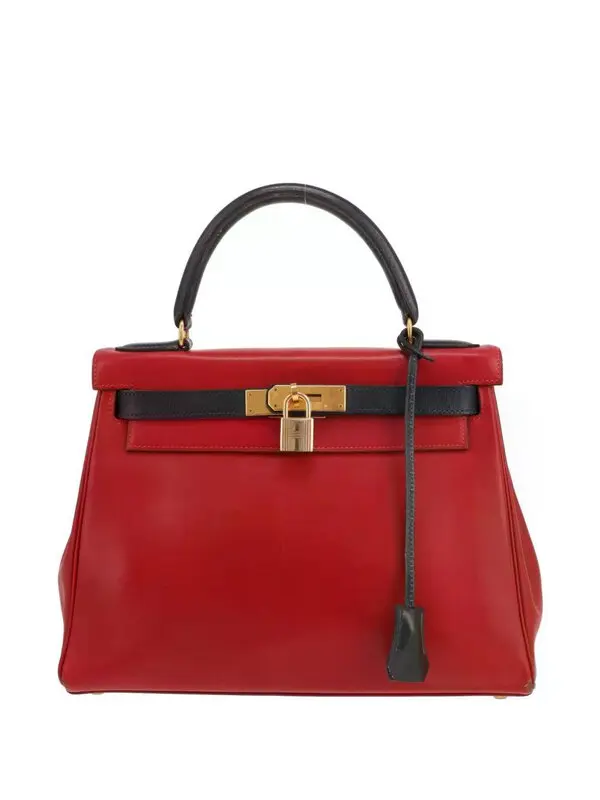 Hermès 1993 Kelly 28 Leather Handbag - Red