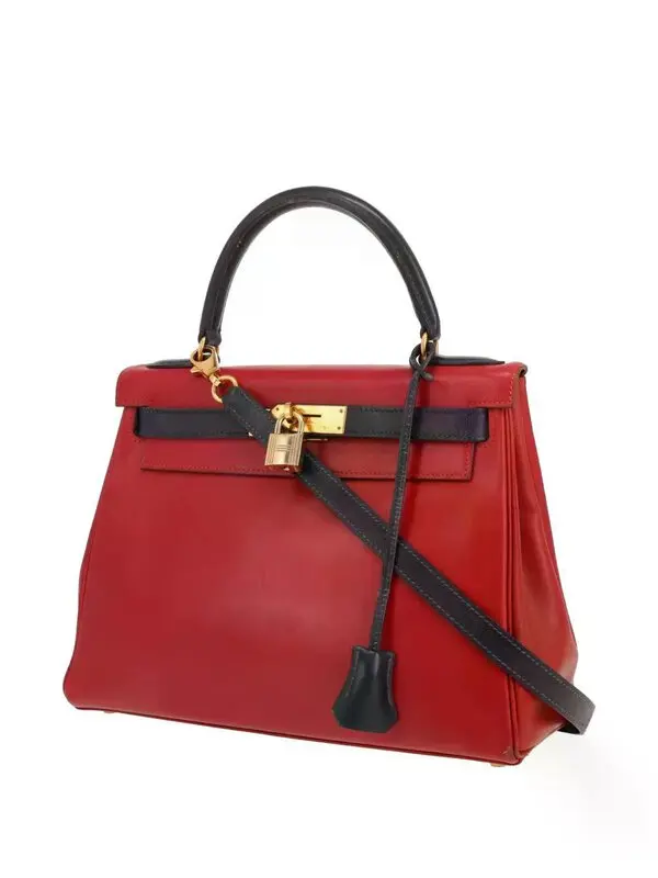 Hermès 1993 Kelly 28 Leather Handbag - Red