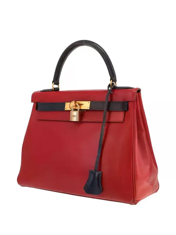 Hermès 1993 Kelly 28 Leather Handbag - Red