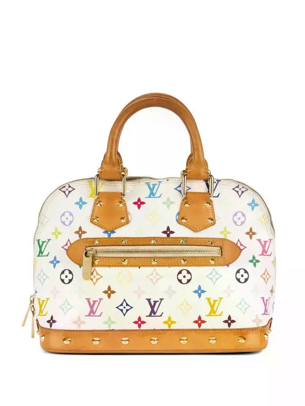 LOUIS VUITTON Monogram Multicolore Alma Tote Bag - White