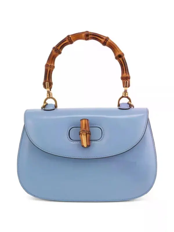 Gucci Bamboo Top Handle Handbag - Blue