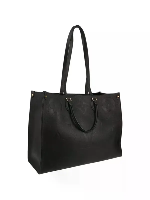 LOUIS VUITTON Monogram Empreinte Onthego Leather Tote Bag - Black
