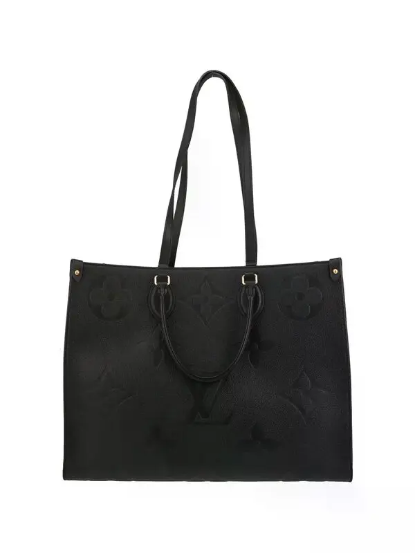LOUIS VUITTON Monogram Empreinte Onthego Leather Tote Bag - Black