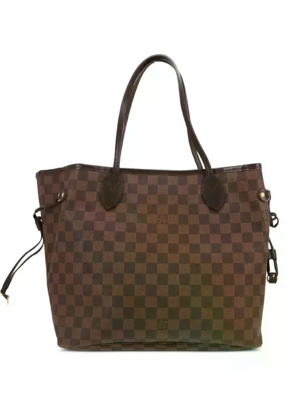 LOUIS VUITTON 2009 Damier Neverfull Tote Bag - Brown