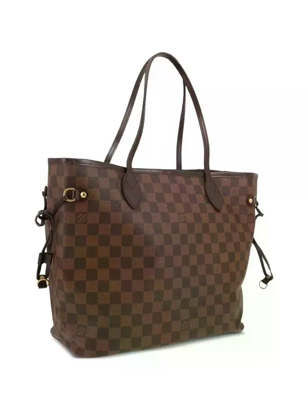 LOUIS VUITTON 2009 Damier Neverfull Tote Bag - Brown