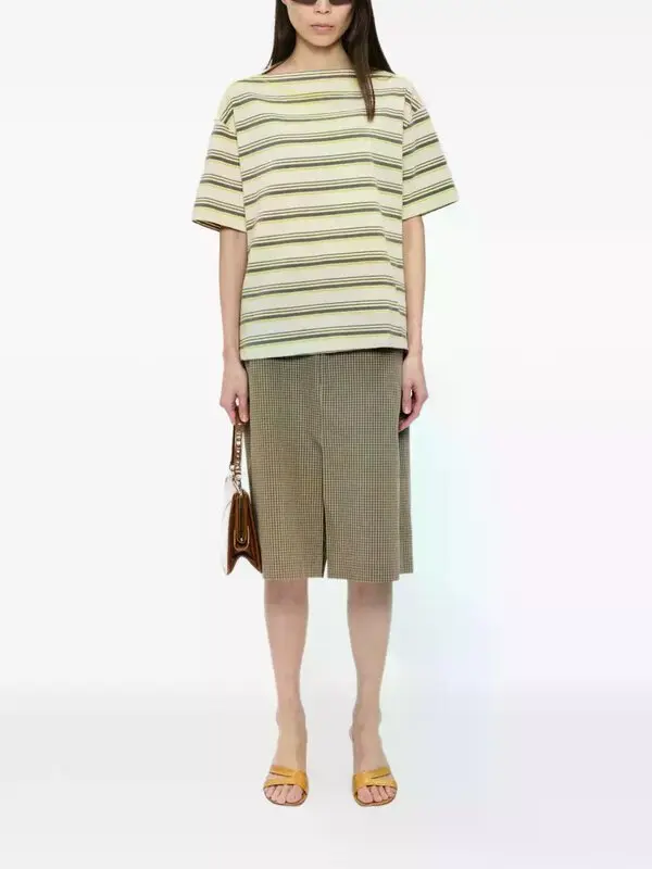 6397 Check-pattern A-line Skirt
