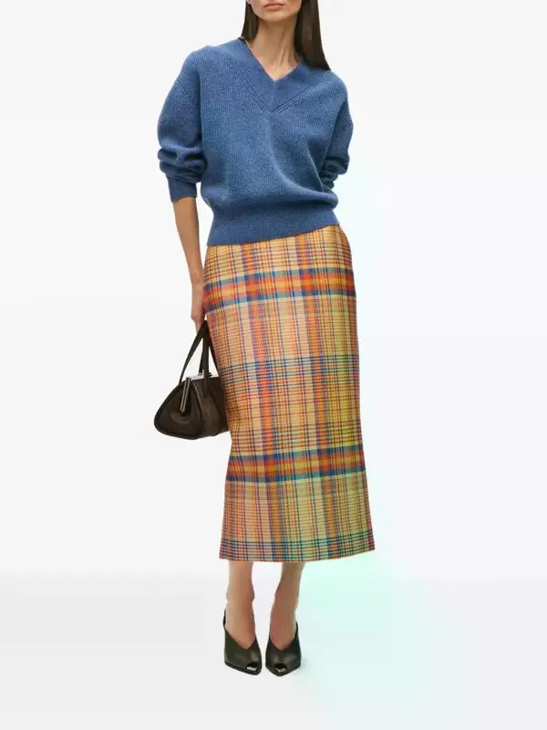 Brandon Maxwell Maris Rib-knit Sweater - Blue