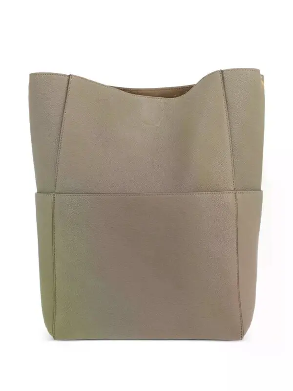 Celine 2010s Sac Sangle Grained Shoulder Bag - Neutrals