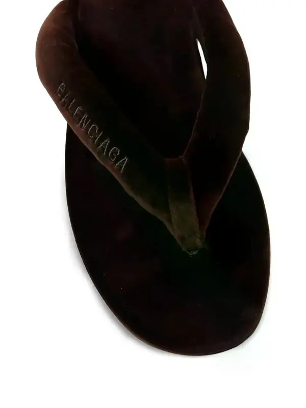 Balenciaga Velvet-effect Platform Sandals