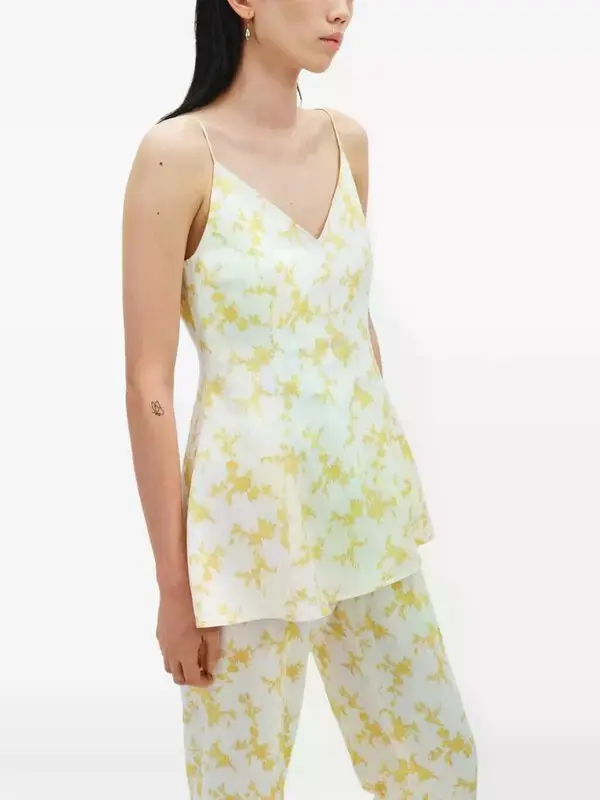 Bite Studios Floral-print Spaghetti-strap Top