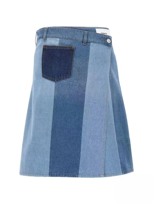 Coperni Patchwork Denim Wrap Skirt