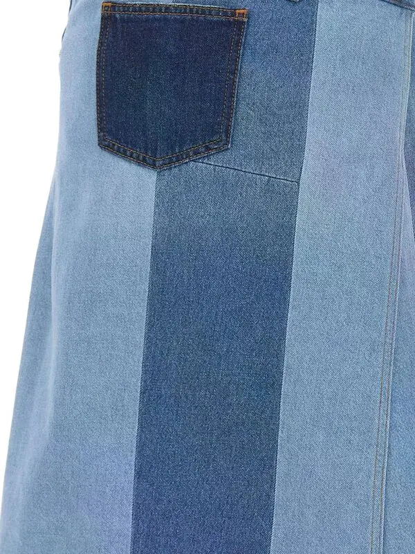 Coperni Patchwork Denim Wrap Skirt