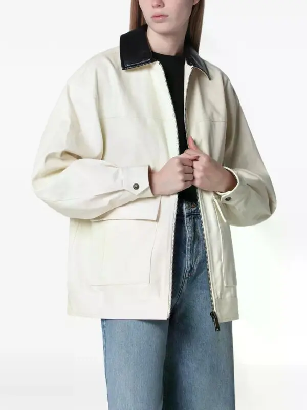 ANINE BING Holden Jacket With Contrast Collar - Neutrals