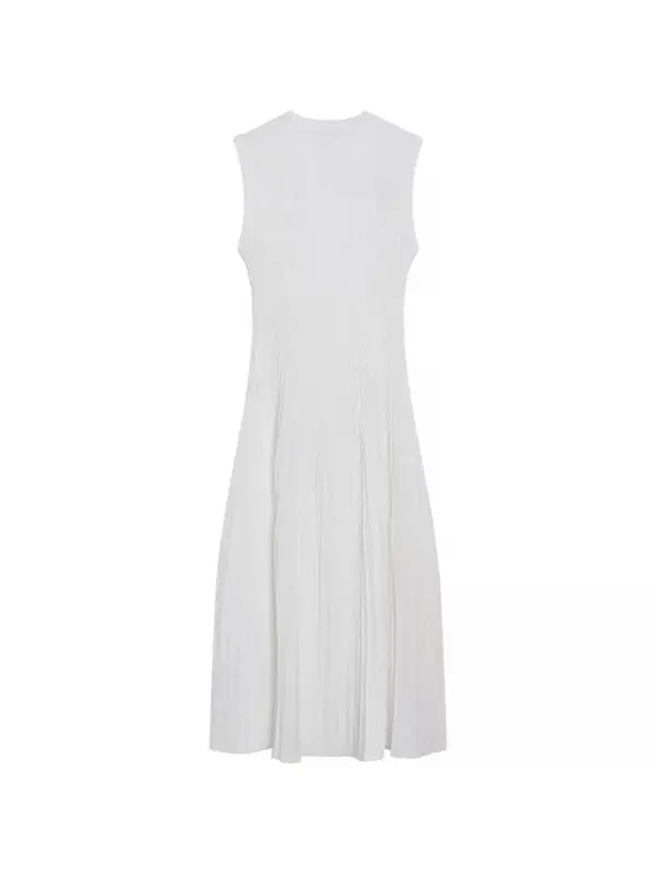 Max Mara Egizio Ribbed-knit Midi Dress - White