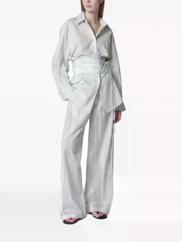 RÓHE Striped Belted Shirt