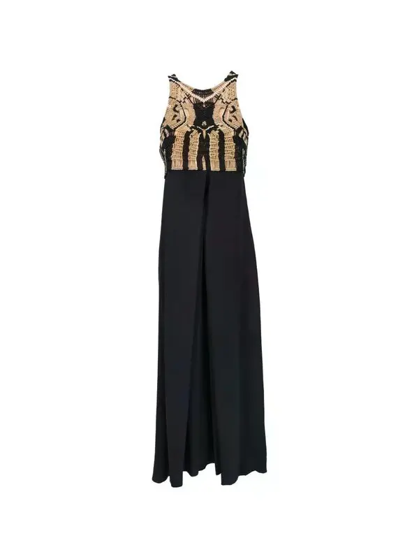 Diane Von Furstenberg Macramé-panel Sleeveless Maxi Dress