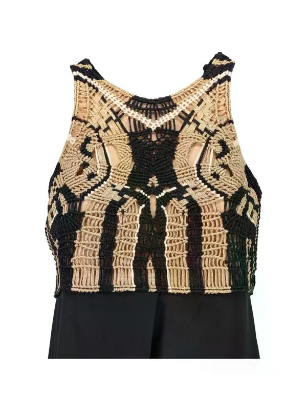 Diane Von Furstenberg Macramé-panel Sleeveless Maxi Dress