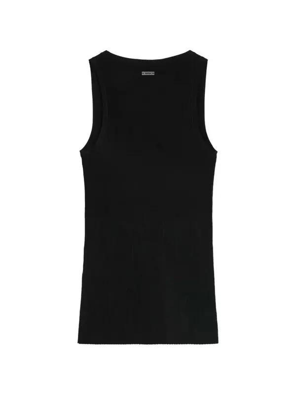 Max Mara Ribbed-knit Tank Top - Black