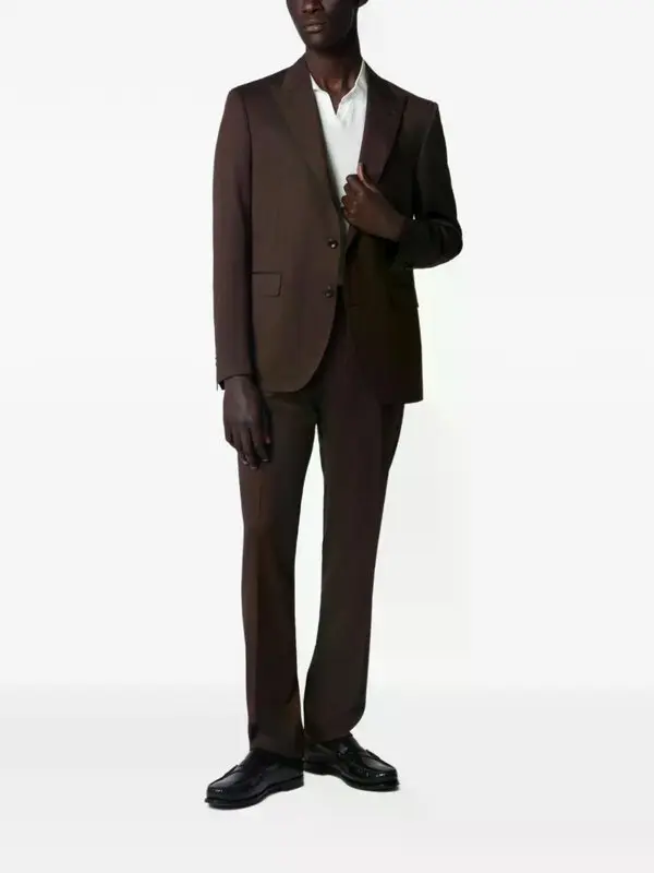 Tagliatore Single-breasted Virgin-wool Suit - Brown