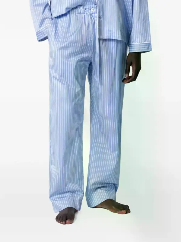 TEKLA Striped Pajamas Trousers - Blue