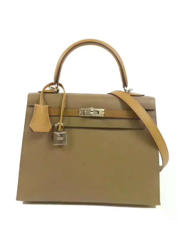 Hermès Kelly 25 Leather Handbag - Neutrals