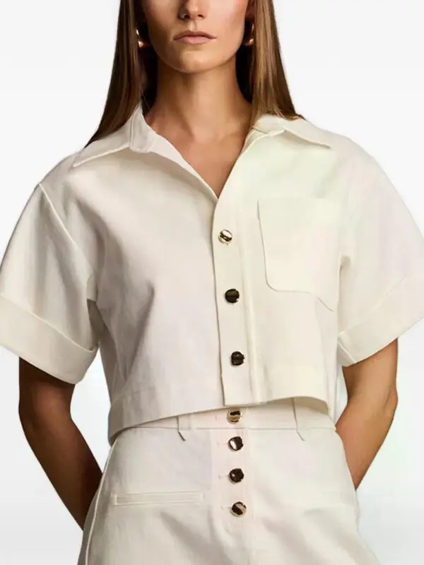 HEVRON Ellison Cropped Shirt